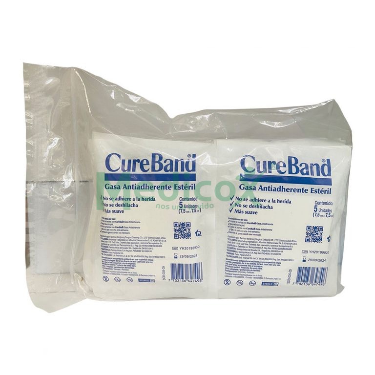 Gasa Estéril 7.5 x 7.5 - Cureband - Medicox LTDA