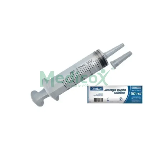 Jeringa Punta Cateter 60 Ml - Alfasafe - Medicox LTDA